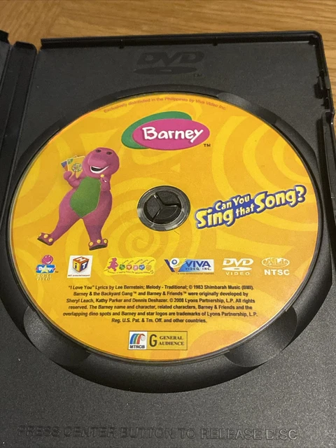 BARNEY CAN YOU Sing That Song Dvd Kids Tv Show Region Free Learning ...