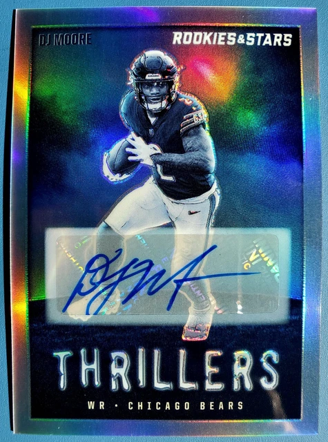D.J. DJ MOORE Auto SP 2023 Rookies & Stars Thrillers Signatures #'d 9/ ...