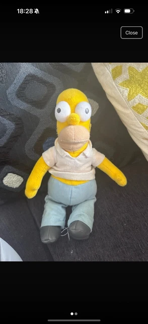 THE SIMPSONS HOMER Simpson Teddy Bear Needs A Clean But In Good ...