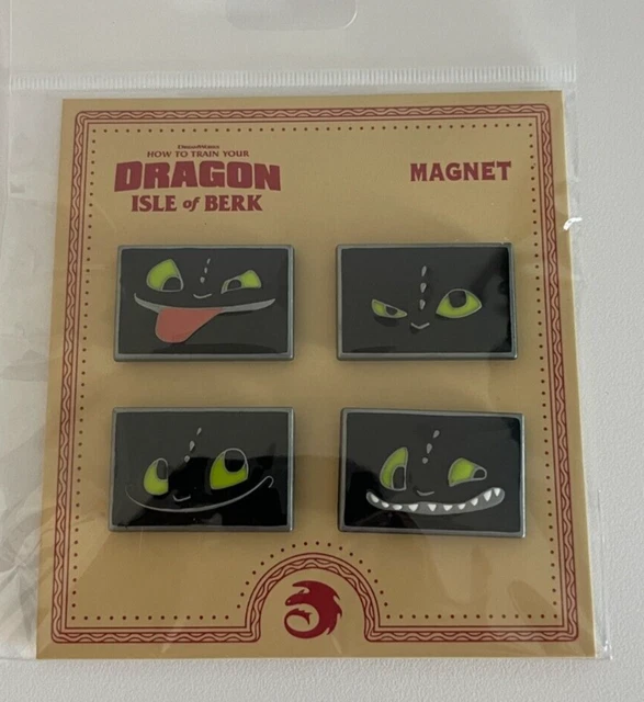 EPIC UNIVERSE HOW To Train Your Dragon Toothless Face 4 Magnet Set ...
