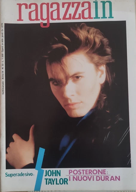 RAGAZZA IN POSTER Duran Duran John Taylor Renee Simonsen Pierre Cosso T ...