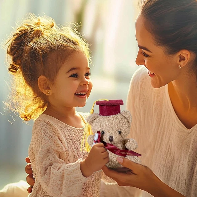 GRADUATION BEAR PLUSH 2025, 5.1 Inch Bear Plush Toy with Hat and ...