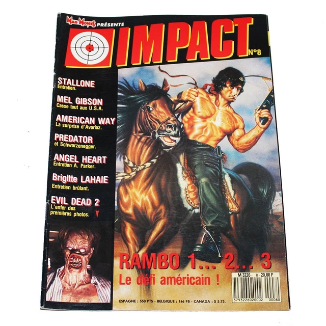 MAGAZINE / REVUE Impact numéro 8 / Rambo / Stallone ( 1987 ) EUR 30,00 ...