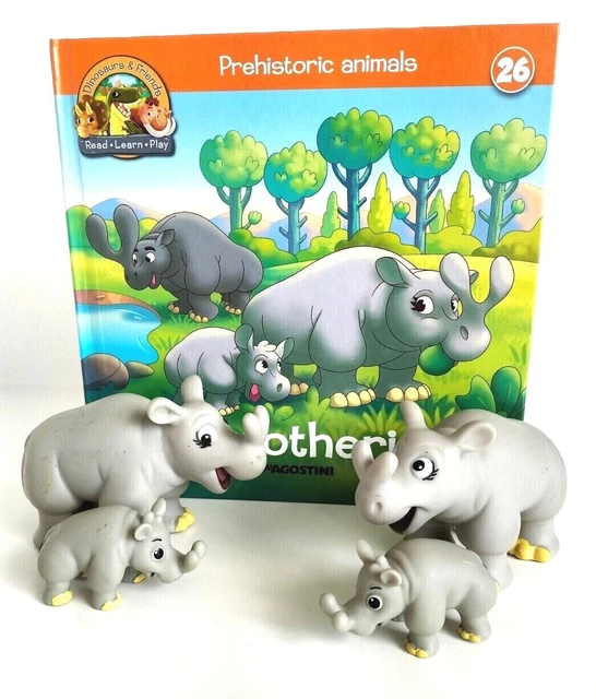 DEAGOSTINI DINOSAUR & Friends Book And Figures Set Brontotherium Read ...