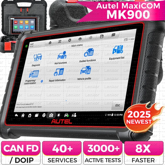 2025 AUTEL MAXICOM MK900 MK900BT MX900 Auto All System Diagnostic ...