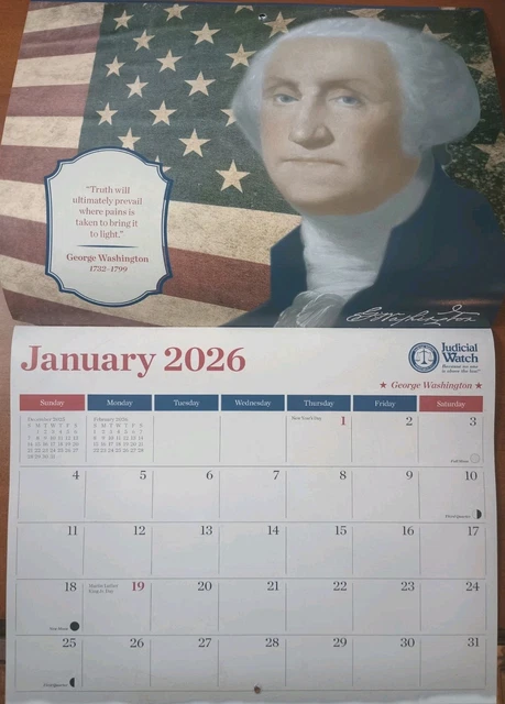 2026 DECLARATION OF Independence 250th Anniversary Calendar Judicial ...