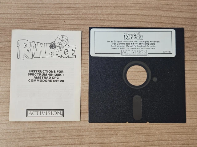 RAMPAGE ON DISK for Commodore 64 C64 inc Manual £10.79 - PicClick UK
