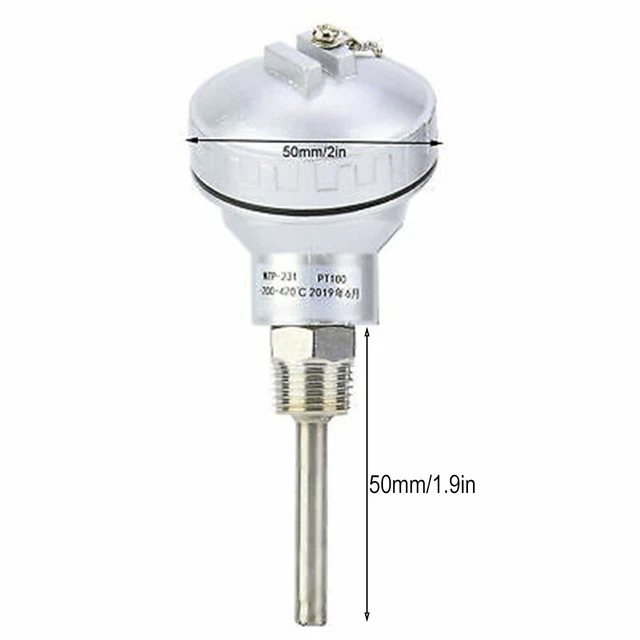 STAINLESS STEEL CONSTRUCTION RTD PT100 Temperature Sensor Probe for ...