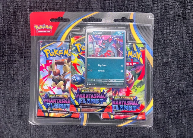 POKEMON TCG: PHANTASMAL Flames Triple Blister Pack (Sneasel) - New ...