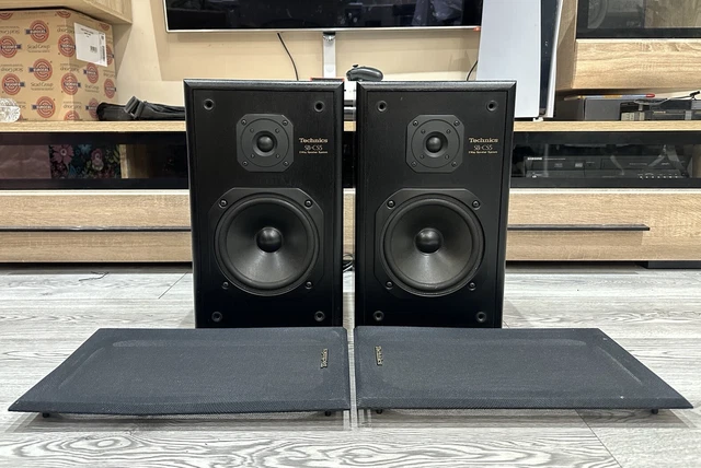 TECHNICS SB-CS5 2-WAY (60Watt) (8Ohms) Hifi Stereo Speakers - Black £49 ...