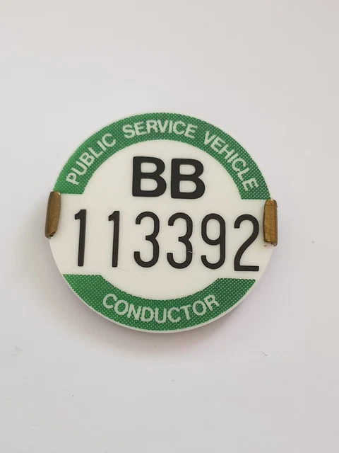 PSV PUBLIC SERVICE Vehicle Bus Coach Conductor Lapel Badge BB ...