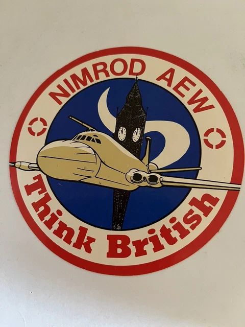 RAF NIMROD AEW Think British sticker featuring Big Ben £10.00 - PicClick UK