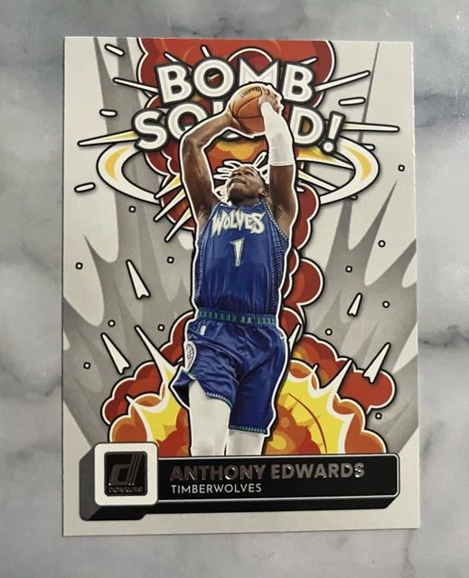 MINNESOTA TIMBERWOLVES ANTHONY Edwards 2023-24 Donruss Basketball Bomb ...