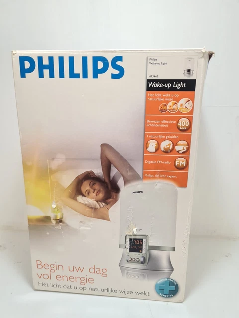 PHILIPS HF3461 WAKE-UP Light FM Radio Alarm Clock Natural Wake up £25. ...