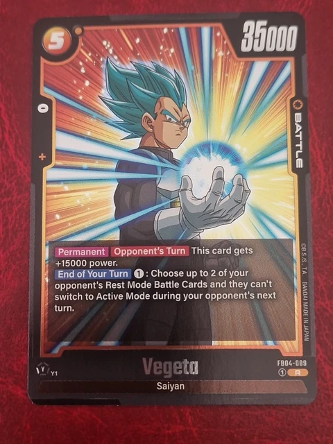 DRAGON BALL FUSION World Ultra- Limit Rare R Eng fb04-089 Vegeta EUR 2 ...
