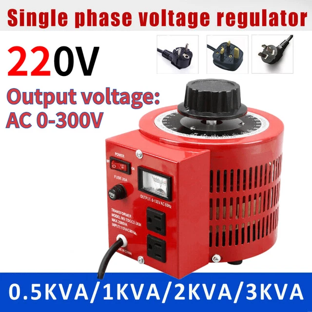 0.5/1/2/3KVA 220V 0-300V Variac Voltage Regulator Variable Metered Transformer £136.50 - PicClick UK