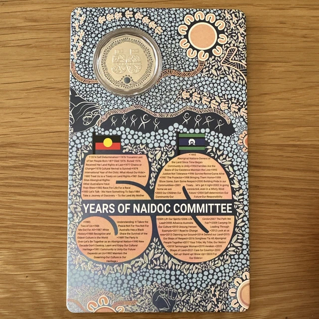 2024 50C AUSTRALIAN 50 YEARS of NAIDOC COMMITTEE 50c COIN IN CARD EUR ...