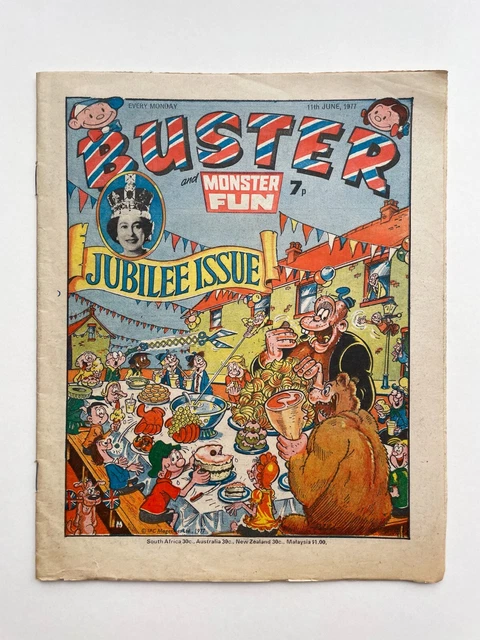 BUSTER AND MONSTER Fun Comic - 11th June 1977, Queen Elizabeth II ...