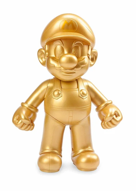 RARE!NINTENDO GOLD SUPER Mario 30th Anniversary Big Action Figure TAITO ...