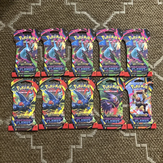 10X POKÉMON TCG Phantasmal Flames Sleeved Booster Packs Random Pack ...