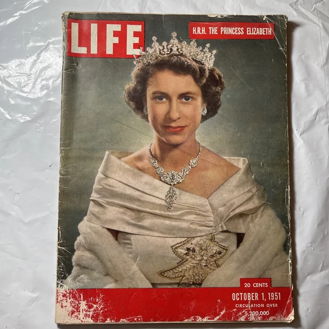 LIFE MAGAZINES H.R.H. THE PRINCESS ELIZABETH October 1, 1951 £15.53 ...