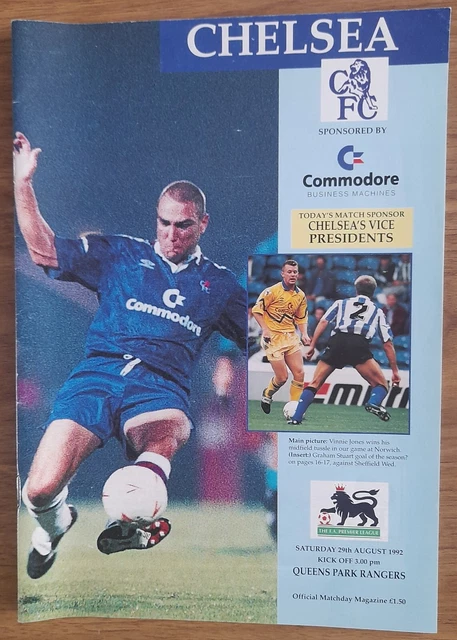 1992-93 CHELSEA VS QPR Football Programme £4.36 - PicClick UK
