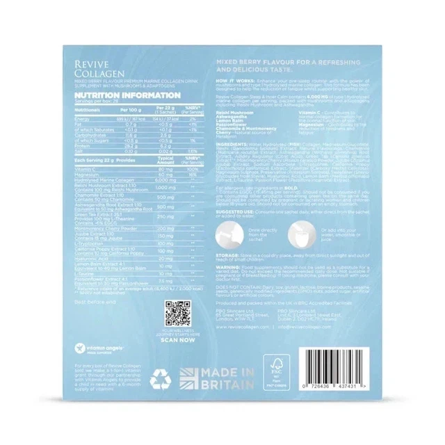 REVIVE COLLAGEN SLEEP & Inner Calm 6000mg (28 SACHETS X 22G) £29.90 ...