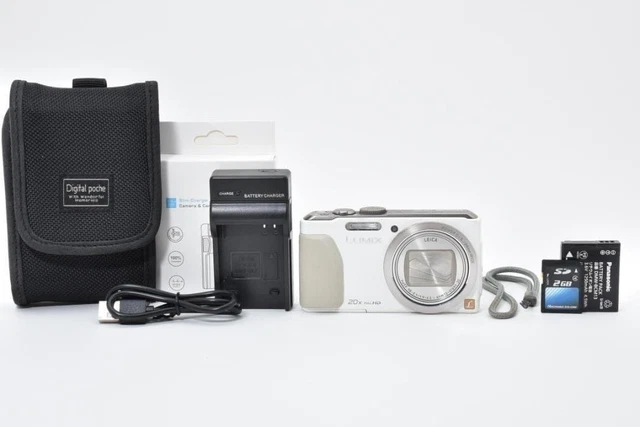 PANASONIC LUMIX DMC-TZ40 White Compact Digital Camera with Accessories ...