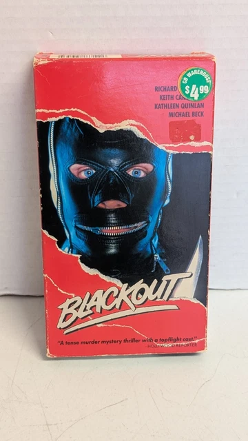 BLACKOUT (VHS 1987) Keith Carradine, Kathleen Quinlan, 80s Campy Bloody ...