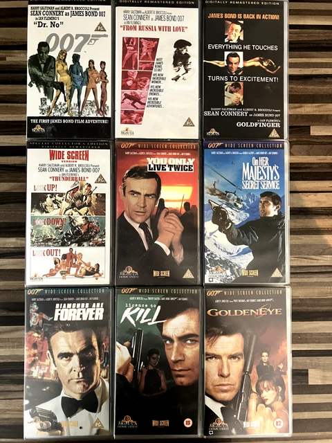 JAMES BOND 007 Sean Connery Remastered VHS Collection (9 movies included) £18.00 - PicClick UK
