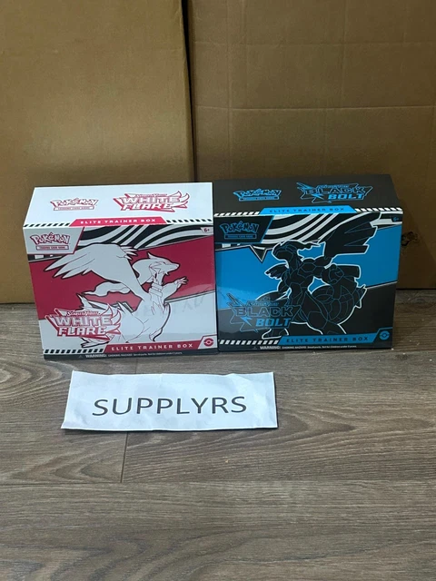 POKEMON BLACK BOLT AND White Flare Elite Trainer Boxes ETB SEALED BRAND ...