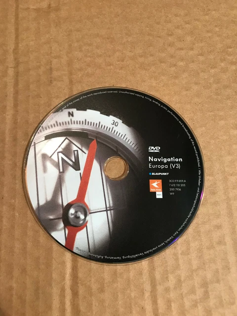 VW GOLF PASSAT Skoda Rns Mfd2 Dvd Navigation Disc 3C0919859A Genuine V3 ...