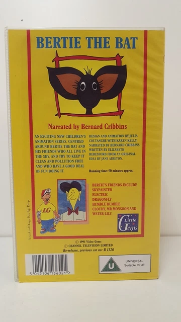 BERNARD CRIBBINS BERTIE the Bat VHS Tape 1991 Childrens Animation £0.99 ...