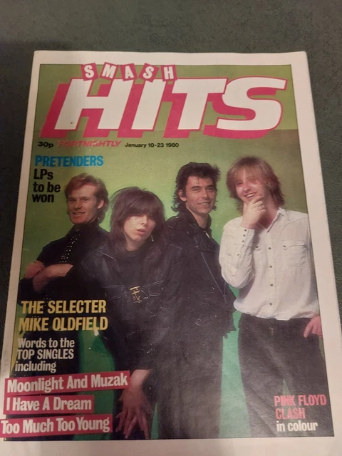 SMASH HITS MAGAZINE 10-23 JANUARY 1980 Pretenders Pink Floyd Selecter ...