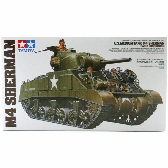 TAMIYA 35190 US M4 Sherman Panzer Frühproduktion 1:35 Militär ...