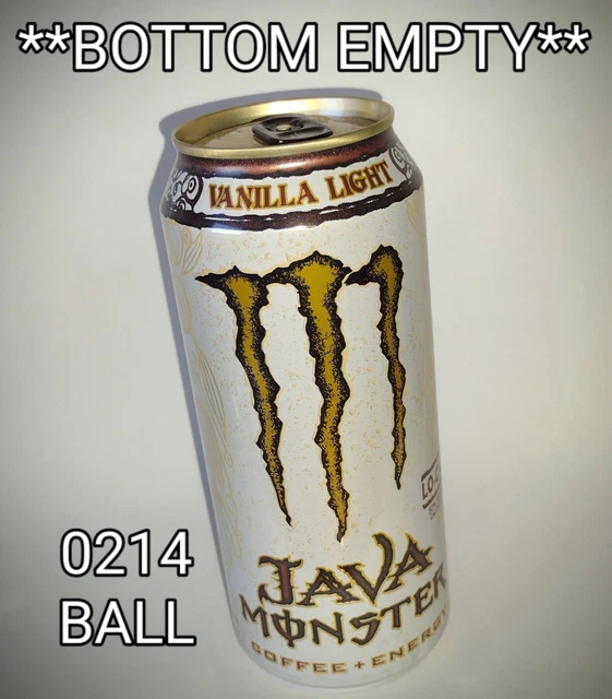 RARE! **EMPTY** JAVA MONSTER ENERGY DRINK - VANILLA LIGHT 0214 (1X ...