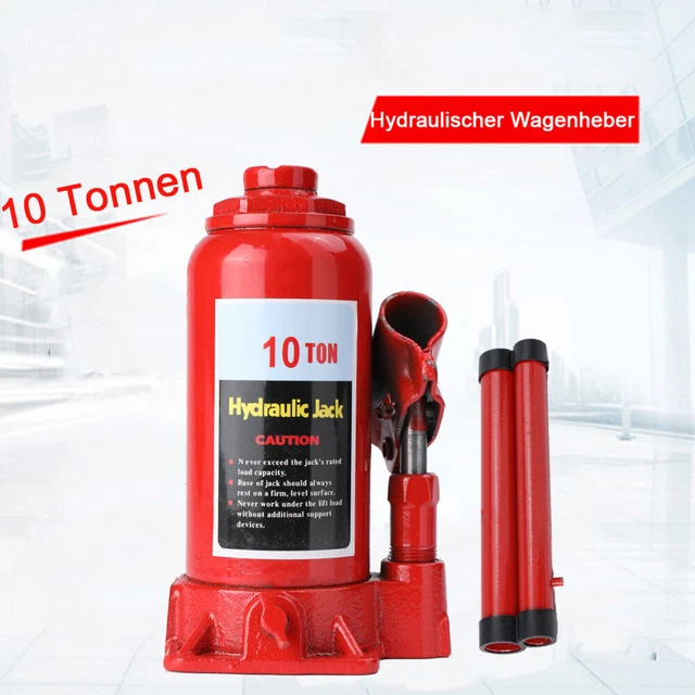 10 TONNEN HYDRAULISCHER Wagenheber Flaschenheber Stempelheber Stempelwagenheber EUR 30,00 ...