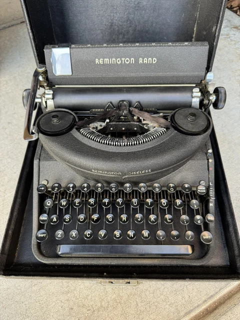 VTG 1940’S Remington Rand Noiseless Model Seven 7 Portable Typewriter ...