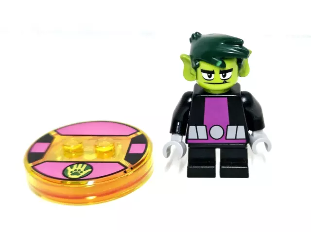 LEGO TEEN TITANS Go Minifigure Beast Boy with Dimensions Toy Tag Disc ...
