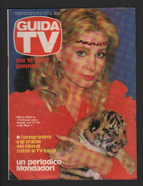 GUIDA TV MONDADORI 2/1983 Marta Flavi Magnum P.i. Ciranda De Pedra Spqr ...