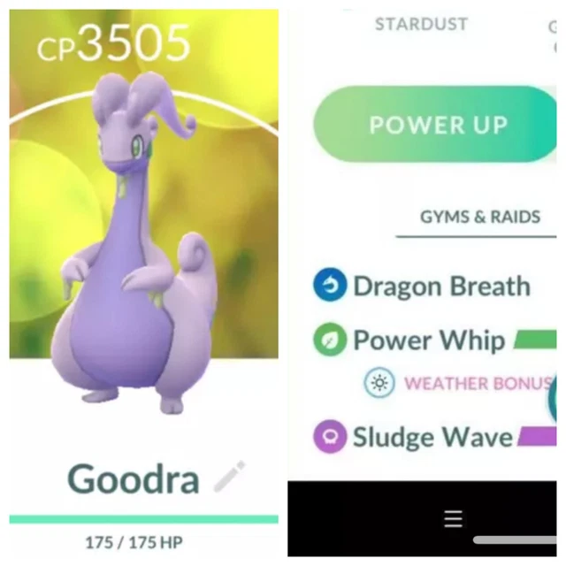 GOODRA POKEMON TRADE Go Lv45 Unlocked 2 Charge,Pokémon Go Master Pvp ...