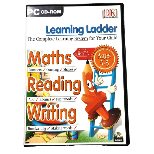LEARNING LADDER PRESCHOOL PC EDUCATIONAL SOFTWARE GAME MATHS READING ...
