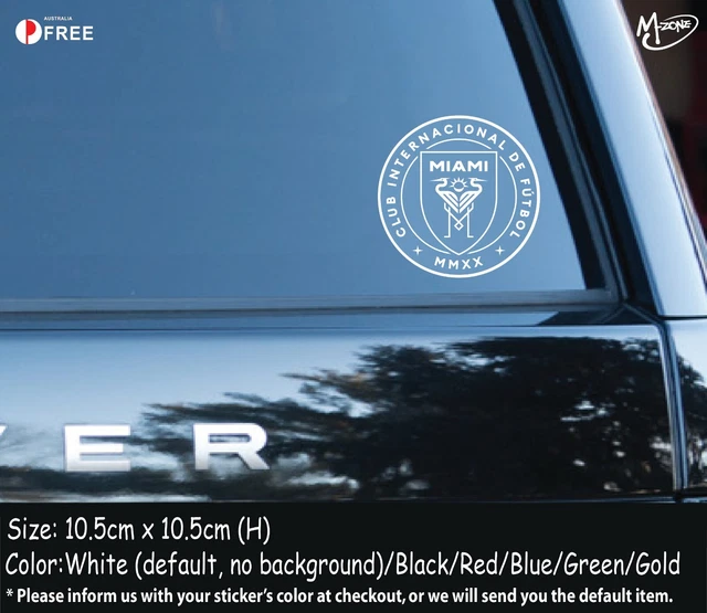 INTER MIAMI CF Sticker-Reflective/Metallic Color Football Team Decal ...