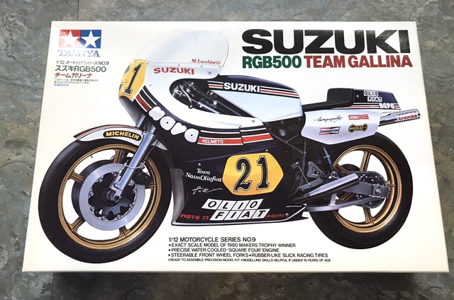 TAMIYA 14009 SUZUKI RGB500 Team Galina 1/12 scale model motorcycle kit ...