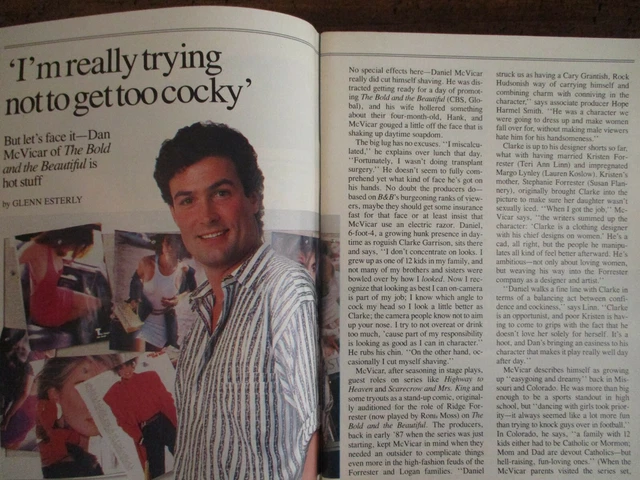 AUG 6-1988 TV Guide(DANIEL McVICAR/TERI ANN LINN/LISA BONET/DAVID SELBY ...