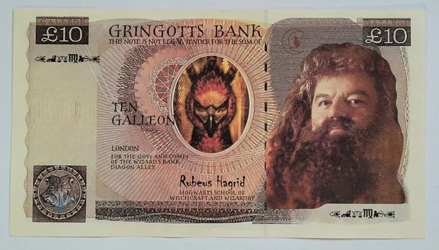 HARRY POTTER GRINGOTTS Bank Rubeus Hagrid Ten Galleons Souvenir Bank ...