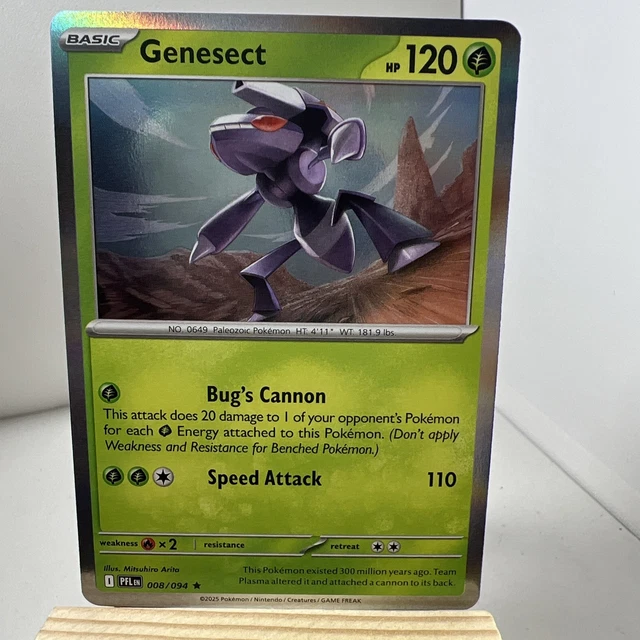POKÉMON GENESECT 008/094 ME02 Phantasmal Flames Holo Rare NM/M Steel ...