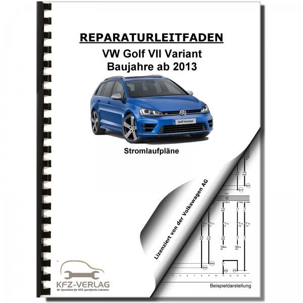 VW GOLF 7 Variant à partir de 2013 schéma schéma électrique plans EUR ...