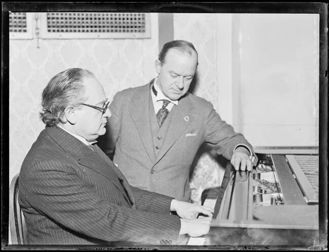 OPERA SINGER PETER Dawson with accompanist Mark Hambourg Sydney 1931 ...