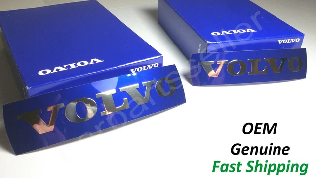 VOLVO FRONT GRILLE Badge Emblem Logo Metal Adhesive Sticker 115x28mm ...